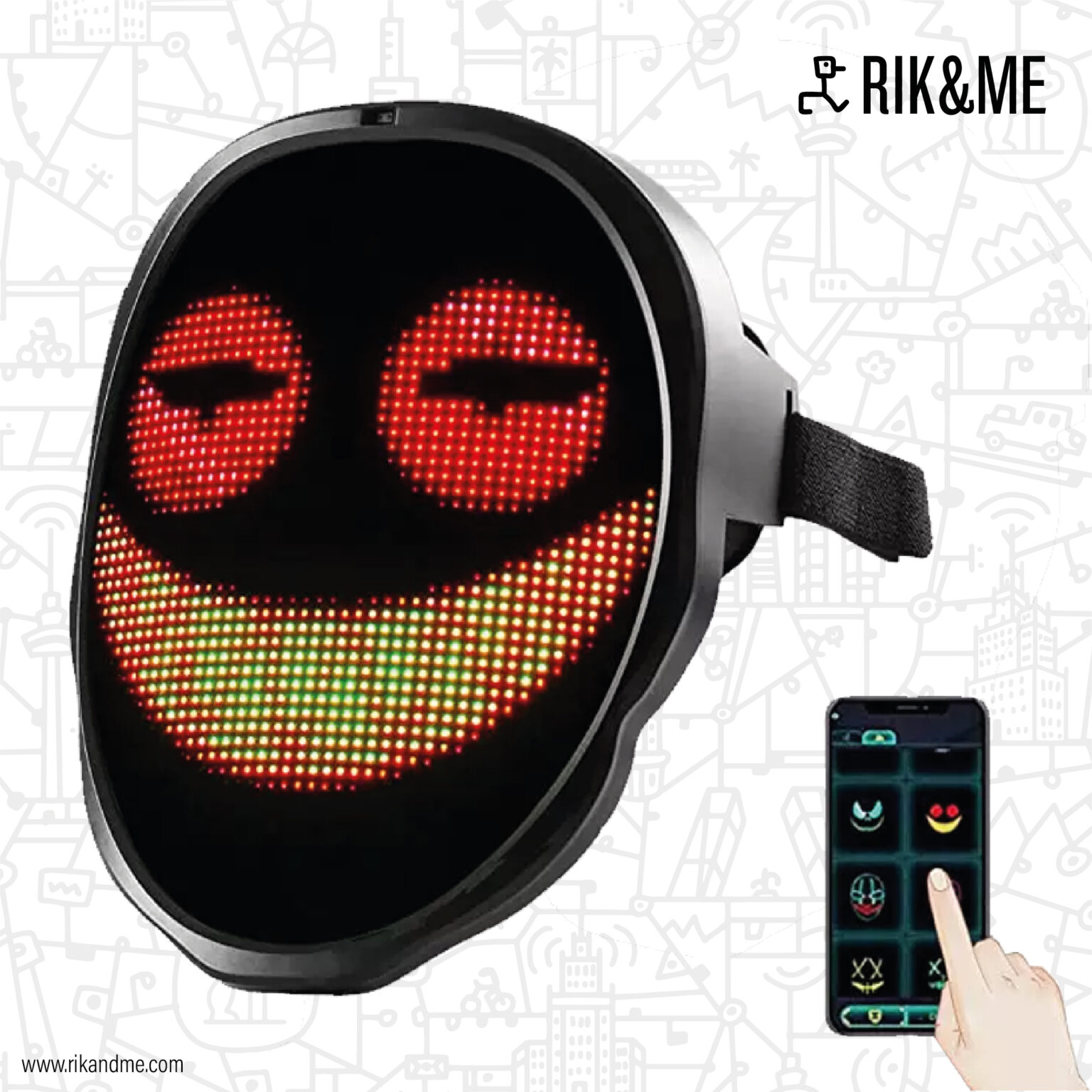 Comprar Mascara led programable por Bluetooth